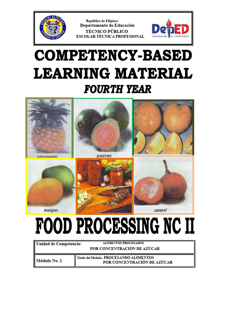 CBLM Tle Afa LG GR 10 Comida y | PDF | Gusto | Concentración