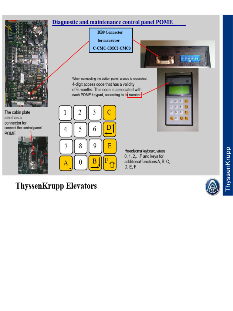 THYSSEN COURSE 05 C-CMC-CMC2-CMC3 POME - THYSSEN CMC | PDF | Elevator | Menu (Computing)