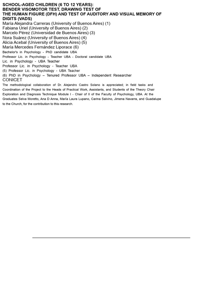 Bender's Standards | PDF | Psychology | Concept