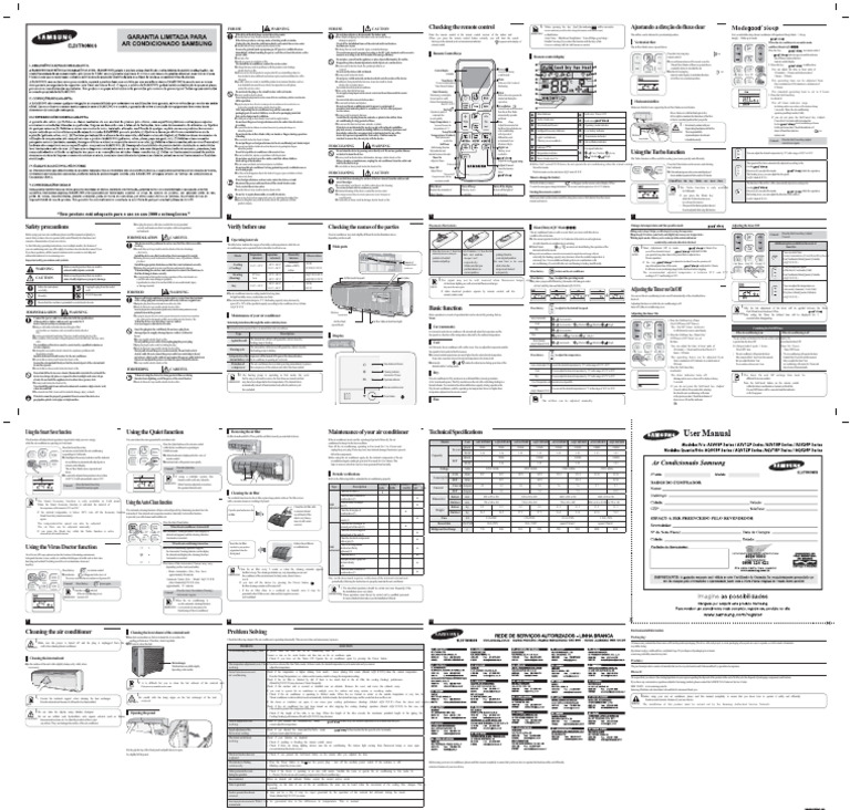Air Conditioner Remote Control Guide | PDF | Air Conditioning ...