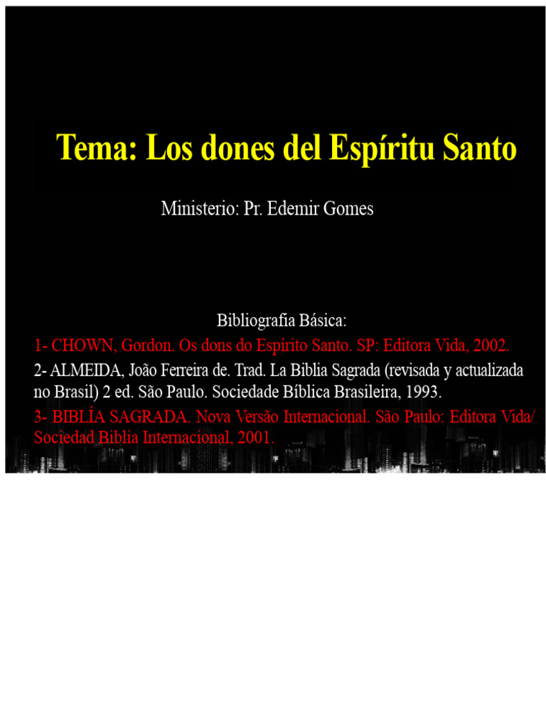 Los Dones Del Espíritu Santo - Estudio Bíblico | PDF | Don espiritual ...