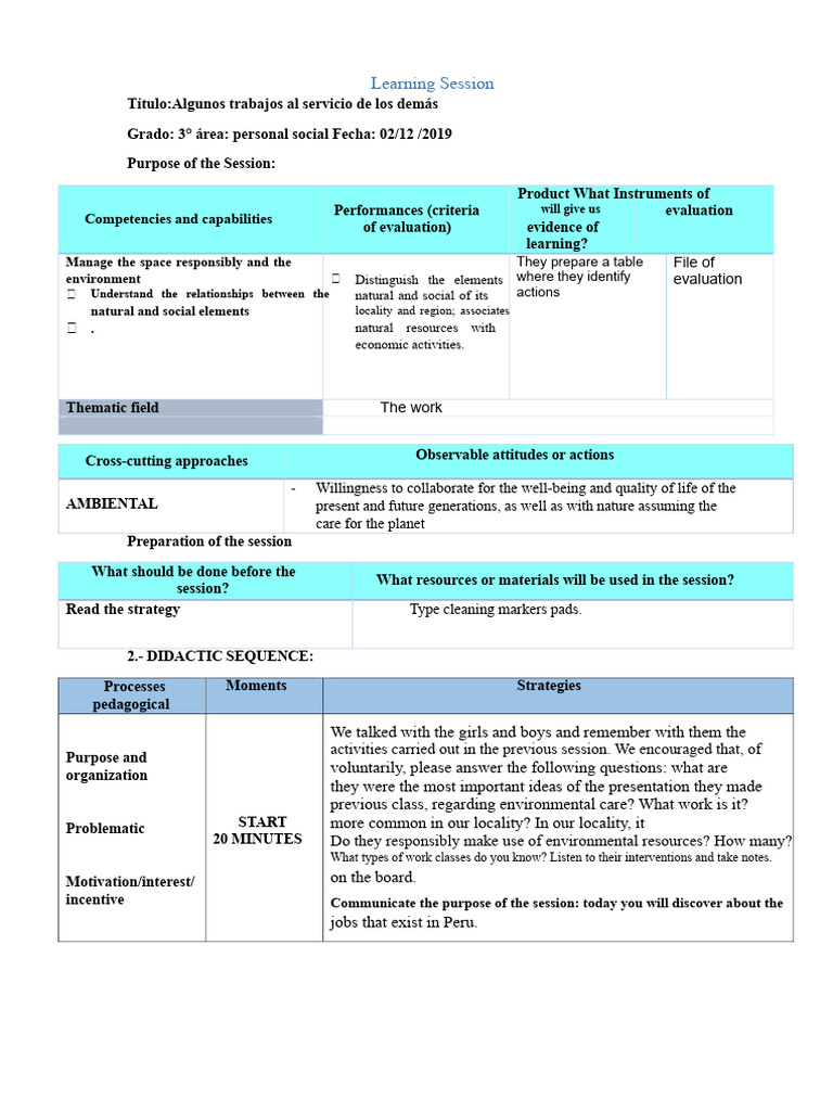 Work Session | PDF | Evaluation | Cognition