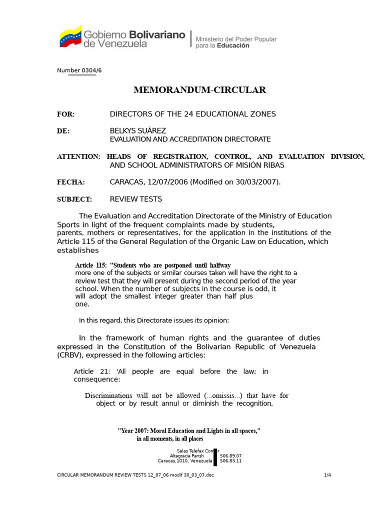 Memorandum On Review Test Circuits | PDF | Justice | Crime & Violence