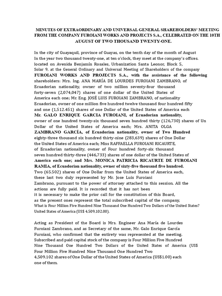Official Meeting Minutes For FOB Compliance Designation | PDF