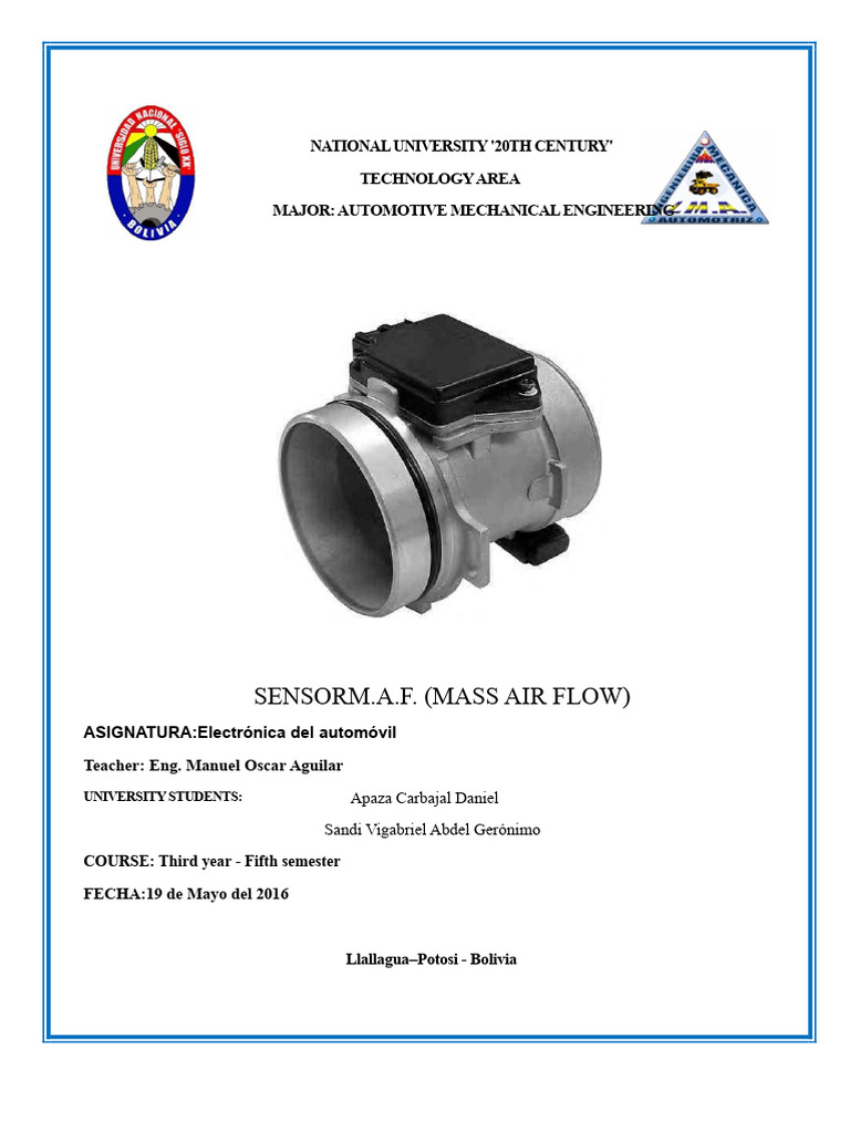 Understanding MAF Sensor in Cars | PDF | Flow Measurement ...