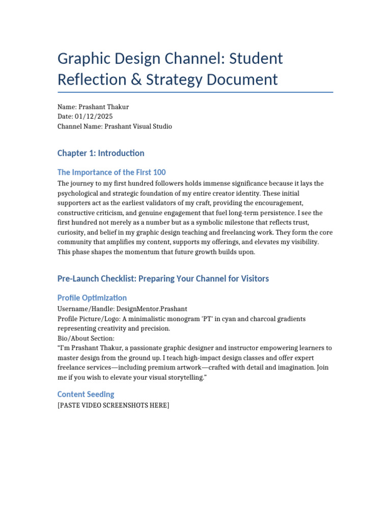 Graphic Design Channel Reflection | PDF | Graphic Design | Brand