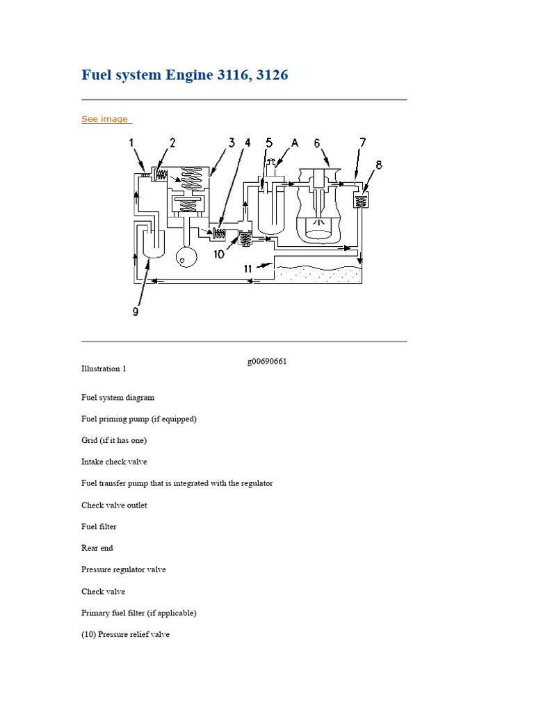 3116 3126 Engine Fuel System Overview | PDF | Throttle | Fuel Injection