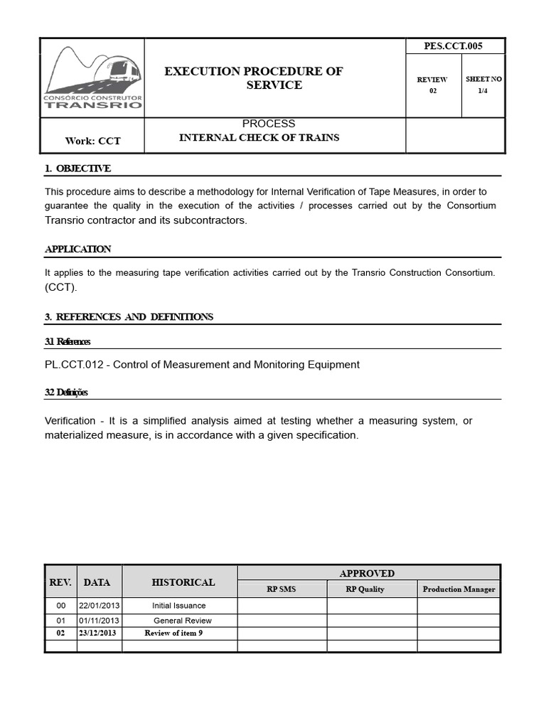 Internal Verification of Measuring Tapes | PDF | Verification And ...