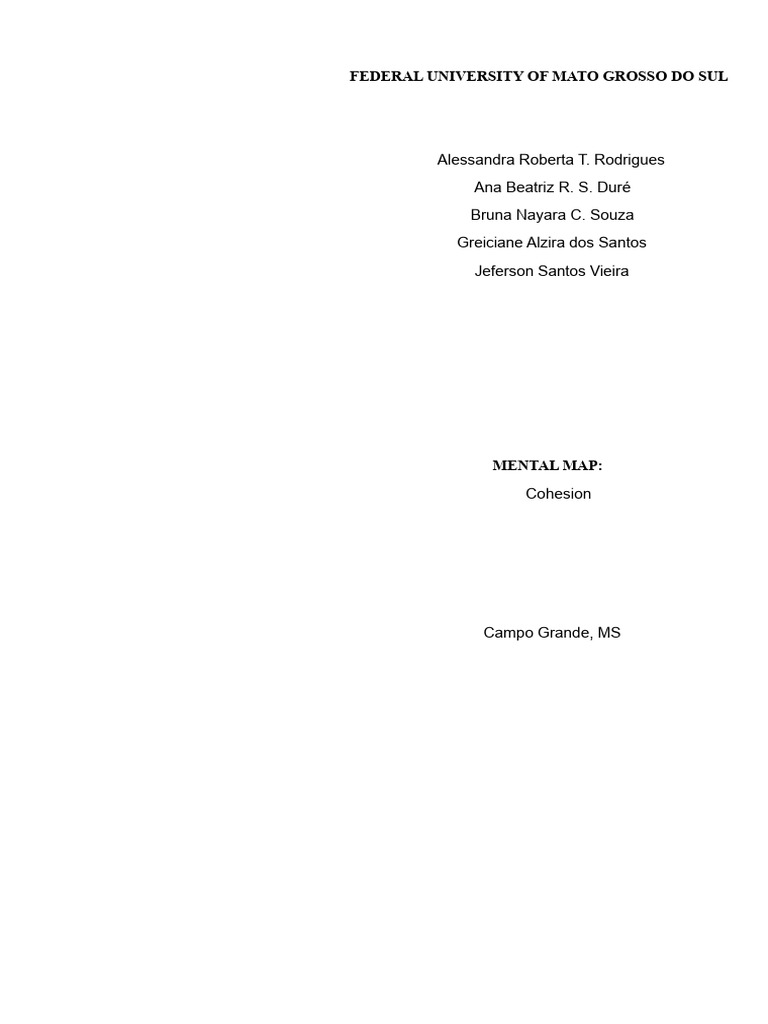 Mind Map Cohesion | PDF | Adverb | Noun