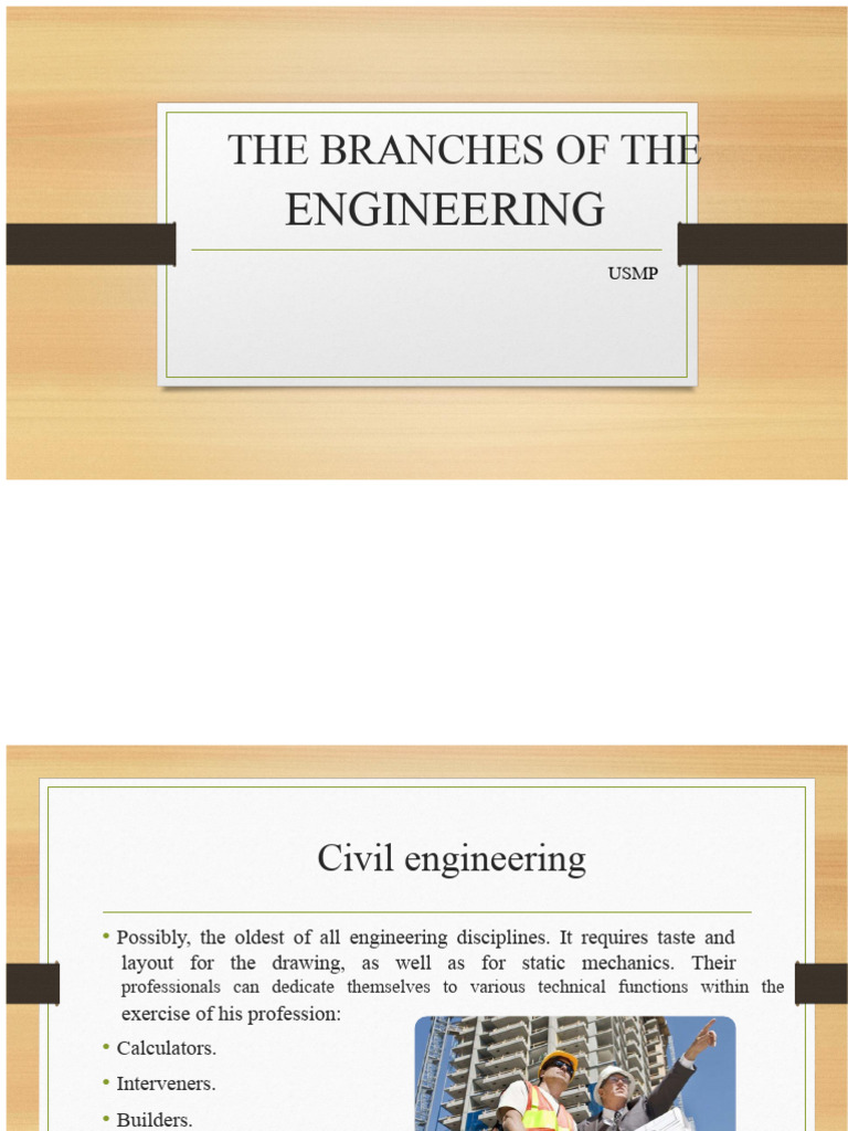 The Branches of Engineering | PDF | Engineering | Mechanical Engineering
