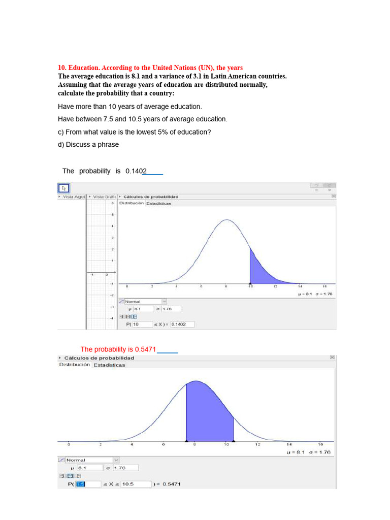 Probability and Statistics Education | PDF | Normal Distribution ...