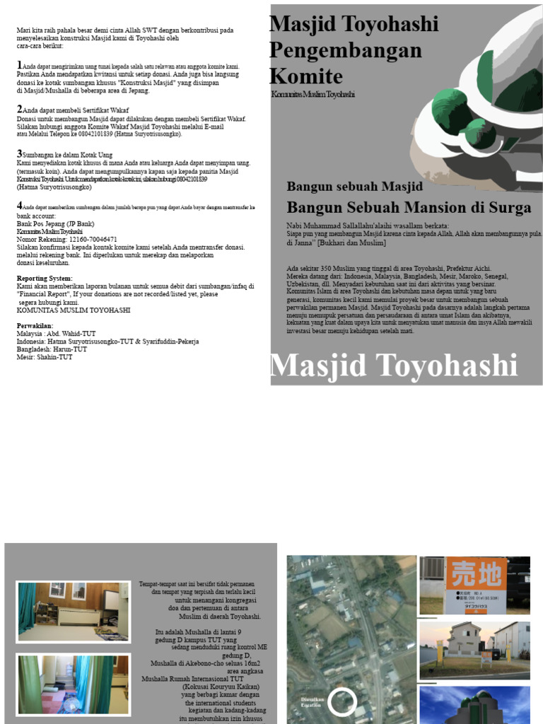 Proposal Masjid Toyohashi | PDF