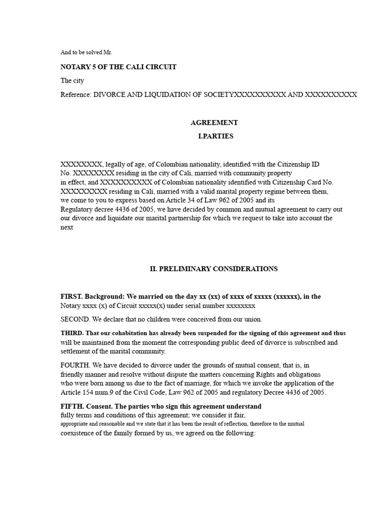 mutual divorce letter | PDF | Divorce | Alimony