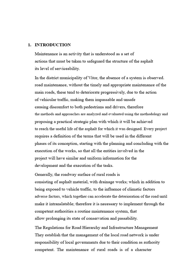 Road Maintenance Plan for Vitor District | PDF | Road | Road Surface