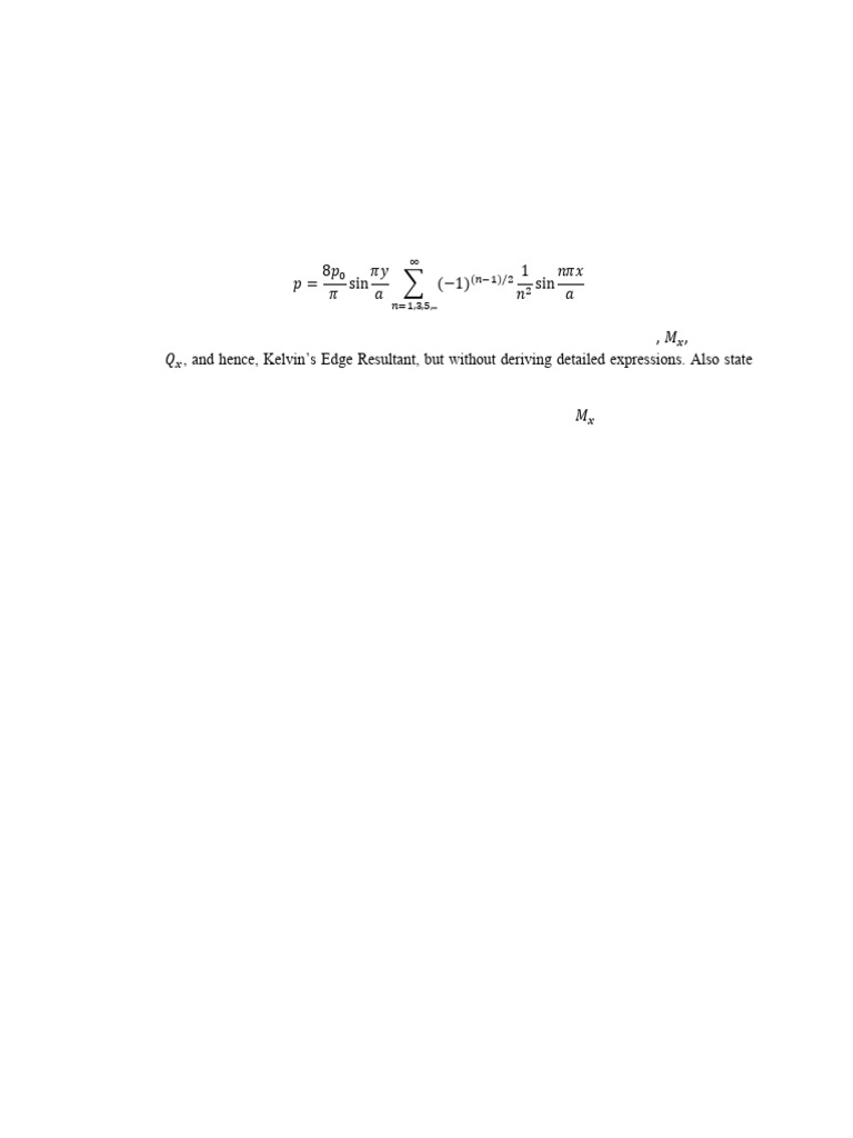 Deflection and Forces in Square Plates | PDF
