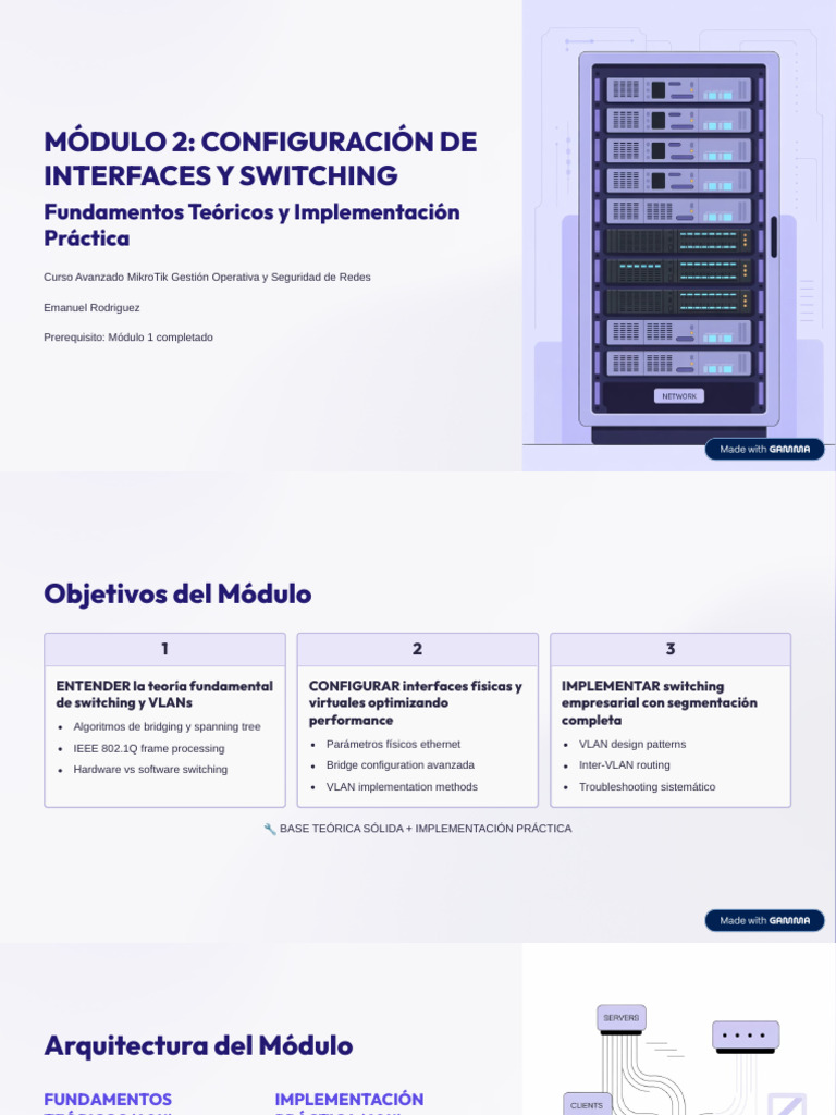 02modulo 2 Configuracion de Interfaces y Switching | PDF | Network ...