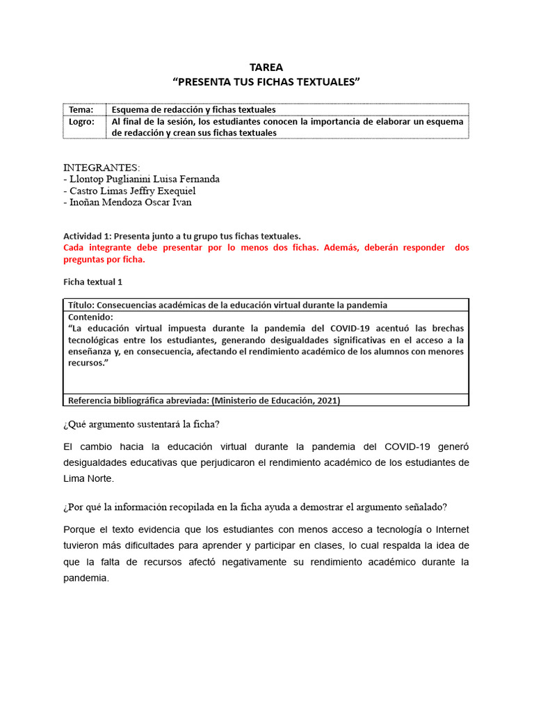 Semana+09 - Fichas textuales.docx (1) | PDF | Las emociones | Organización Panamericana de la Salud