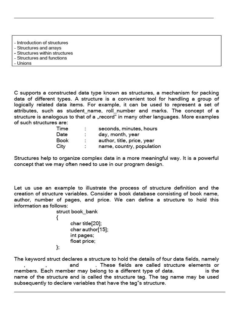 Unit 2 Advanced c | PDF | Parameter (Computer Programming) | Software ...