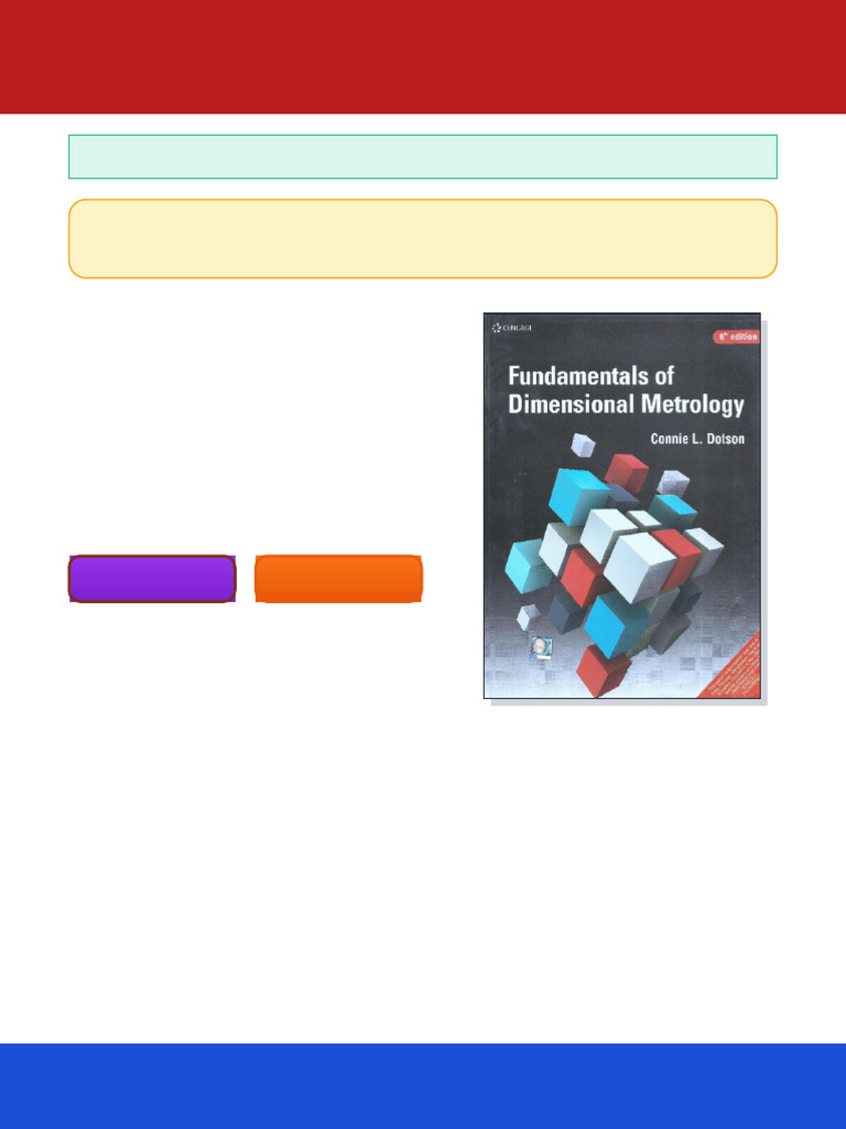 Fundamentals of Dimensional Metrology 6th Edition Connie L. Dotson ...