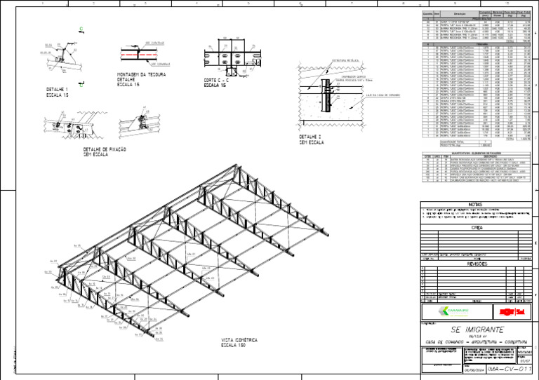 IMA-CV-011-R1 - FL.07 - Casa de Comando - Arquitetura - Cobertura | PDF