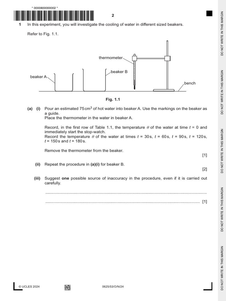 Water Cooling Experiment in Beakers | PDF | Pendulum | Thermometer