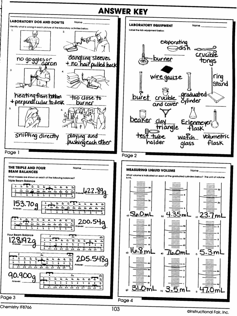 Worksheets Answer Key | PDF