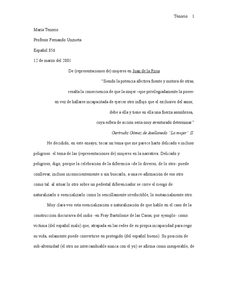 Mujeres en Juan de La Rosa, de Nataniel Aguirre | PDF | Nación | Amor