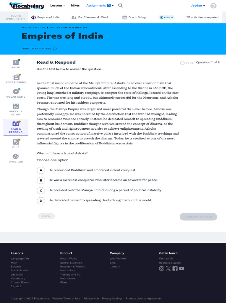 Empires of India - Maurya Empire - Gupta Empire - Flocabulary | PDF ...