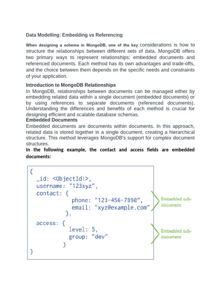 Embedding VR Referencing & Denormalization | PDF | Mongo Db | Databases