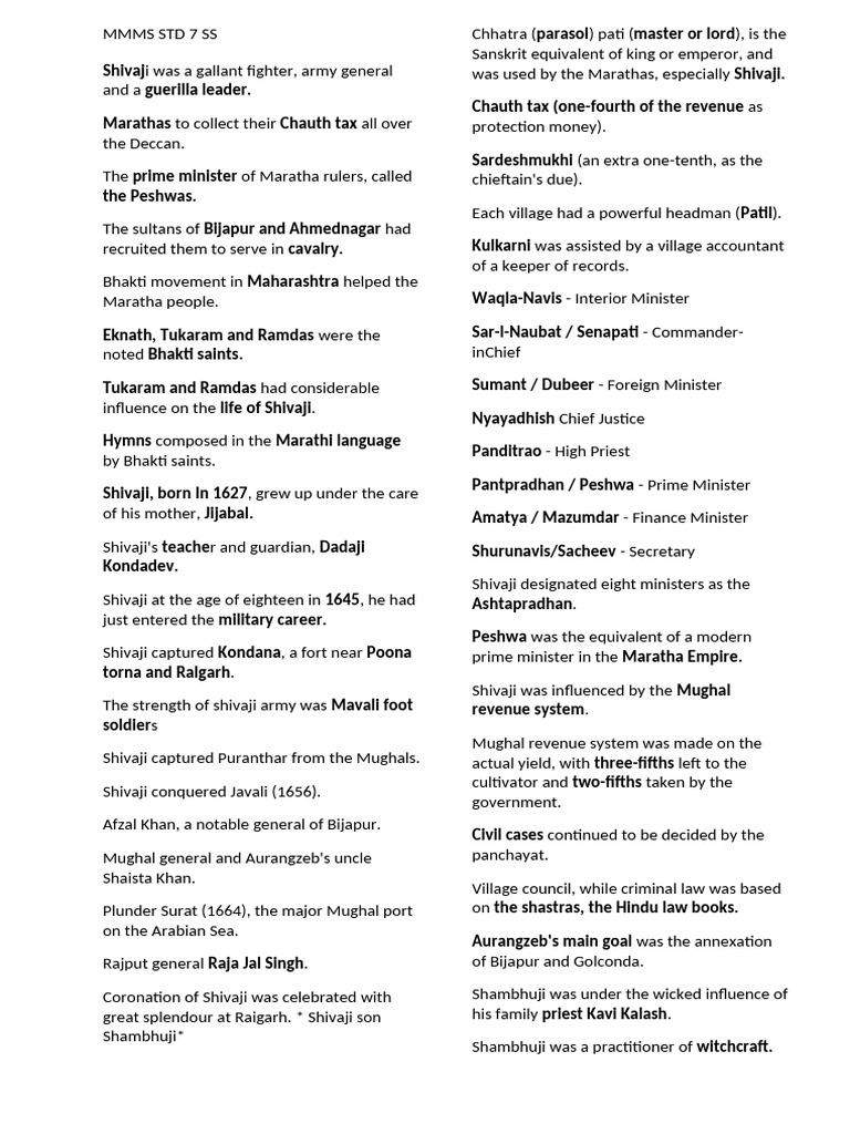 MMS STD 7 SS | PDF