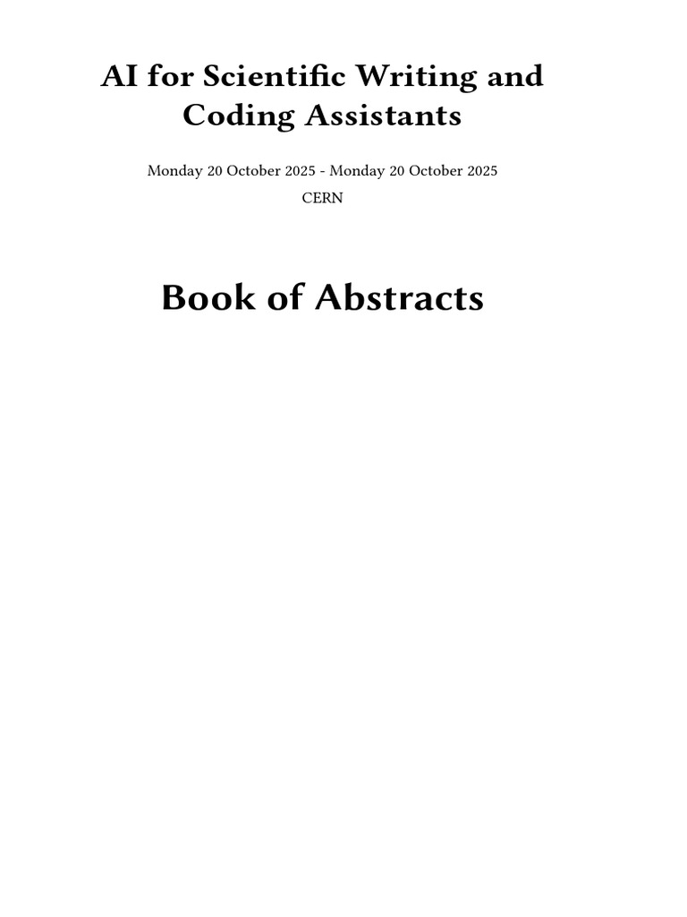 Book of Abstracts | PDF