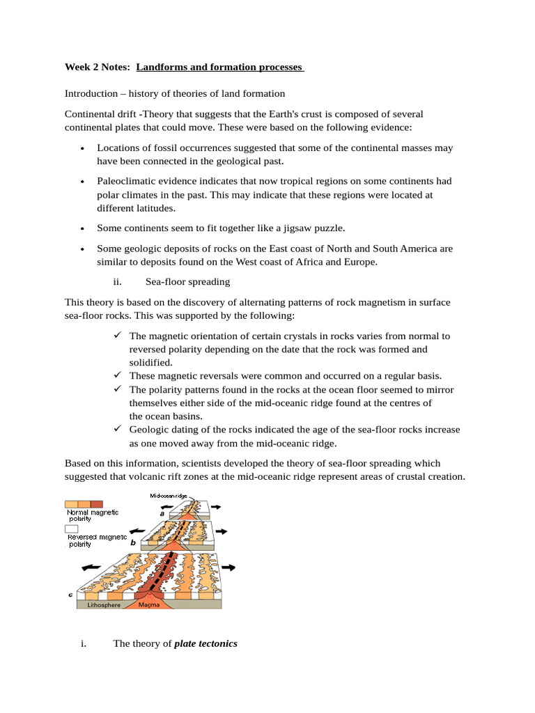GEO 1103- 1 Week 2 Notes-1 | PDF | Plate Tectonics | Igneous Rock