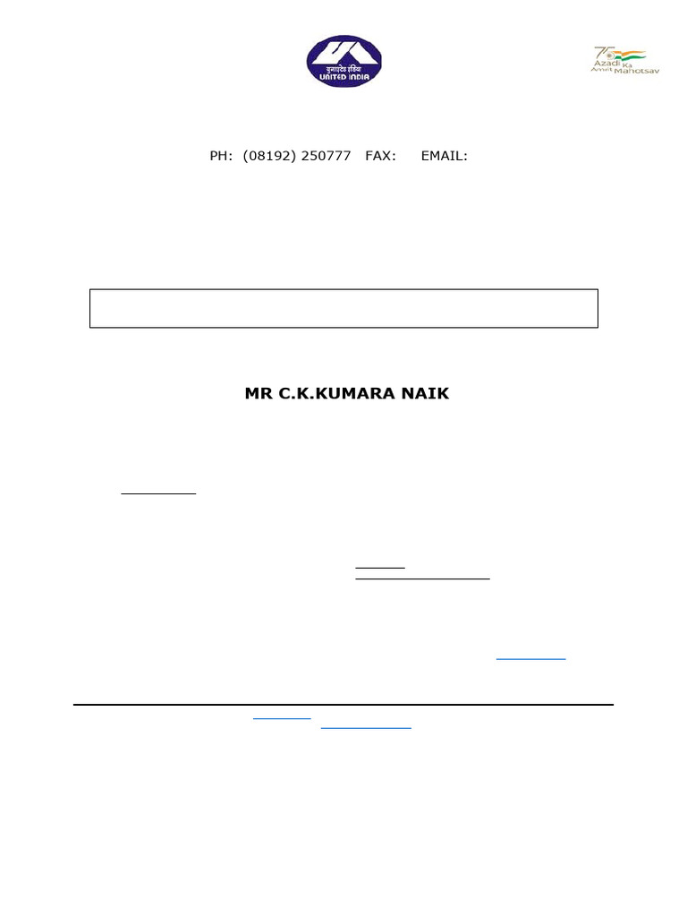 United India Car Insurance Policy 2025 | PDF | Indemnity | Insurance