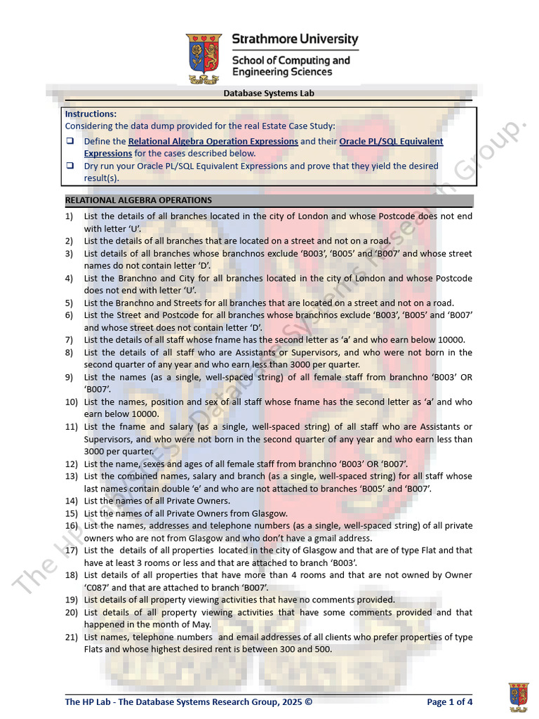 Database Systems Labs | PDF | Data Management | Data Management Software