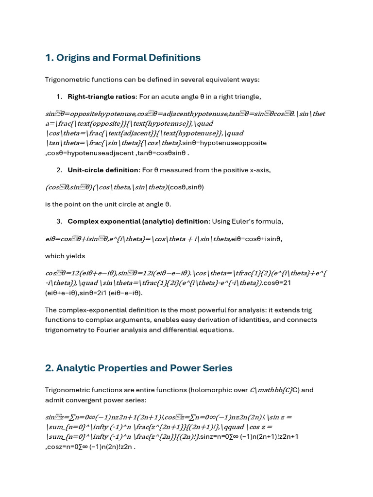 the entireity of trigonometry i guess | PDF | Trigonometry | Trigonometric Functions