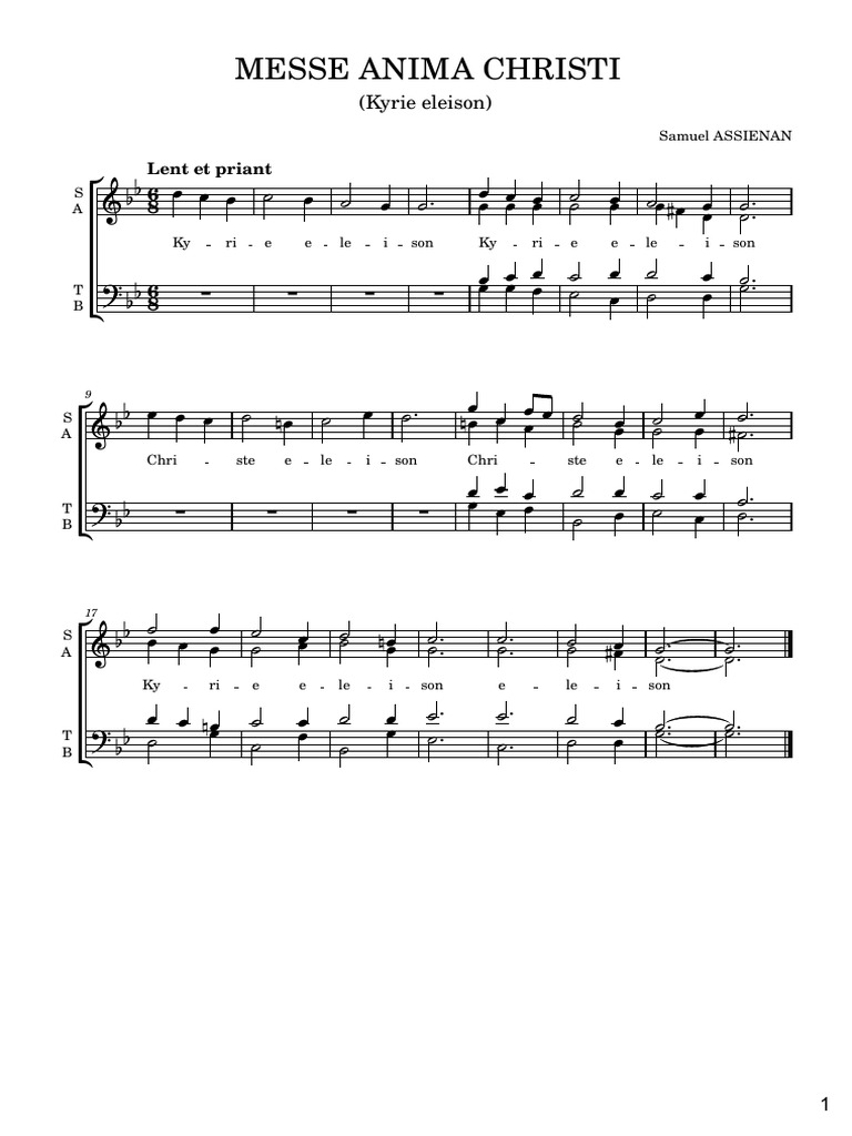Messe Anima Christi | PDF