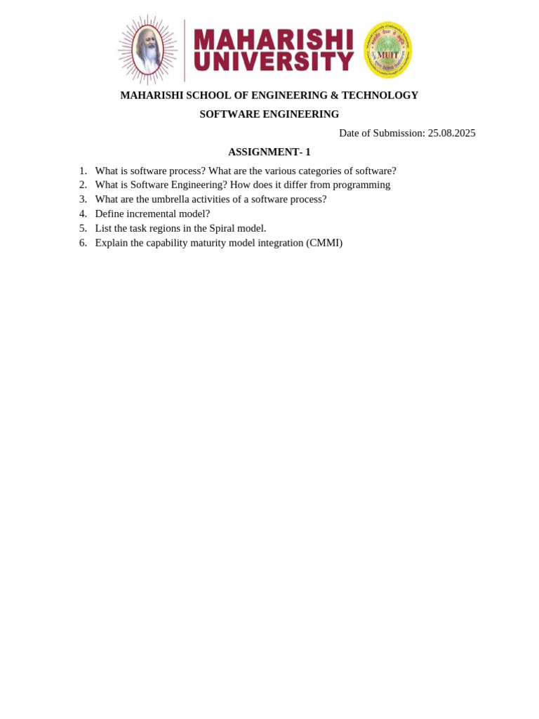 Se Assignment 1-1 | PDF