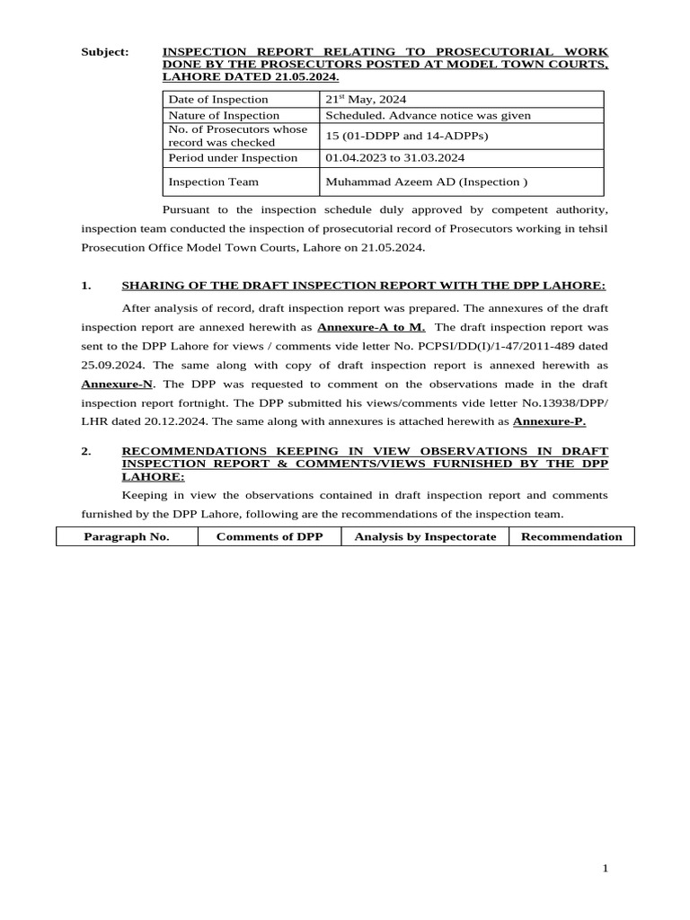 Model Town Courts, Lahore 21.05.2024 (Final) | PDF | Prosecutor | Witness