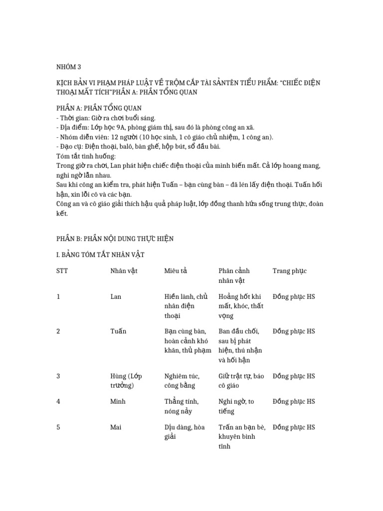 Tieu Pham Chiec Dien Thoai Mat Tich | PDF