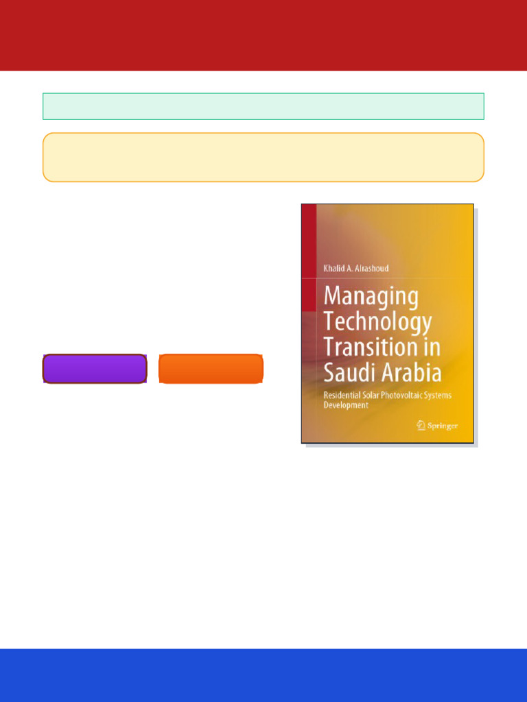 Managing Technology Transition in Saudi Arabia Residential Solar ...
