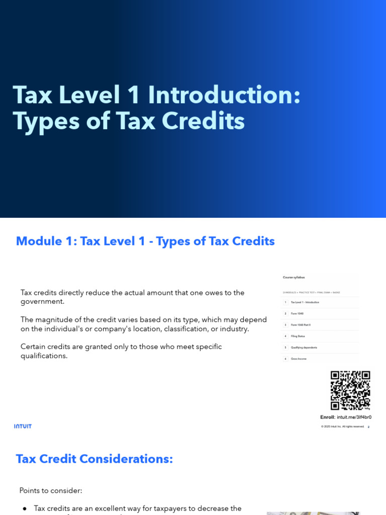 Understanding Tax Credits Explained | PDF | Earned Income Tax Credit ...