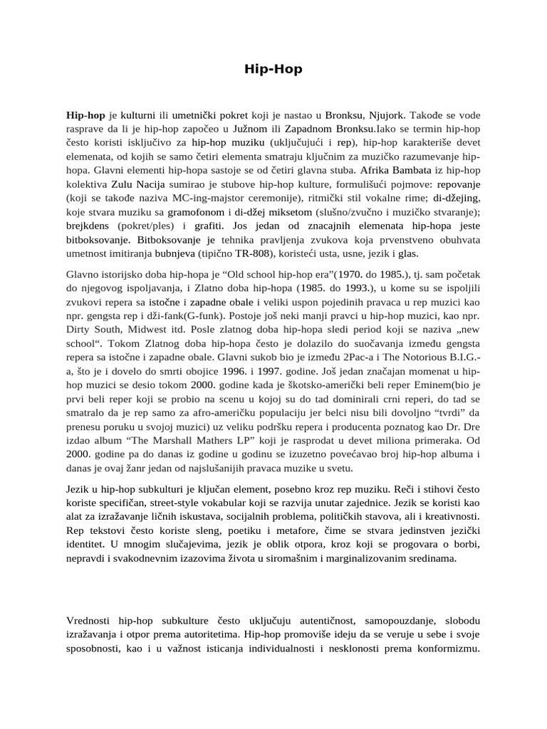 Hip Hop | PDF