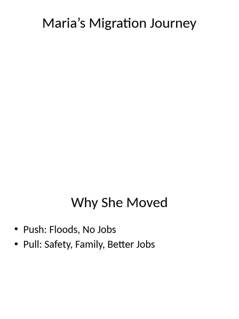 Maria's Migration Journey Explained | PDF