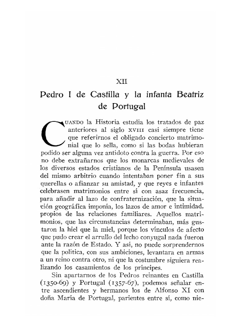 Pedro I de Castilla y La Infanta Beatriz de Portugal | PDF | Familias ...