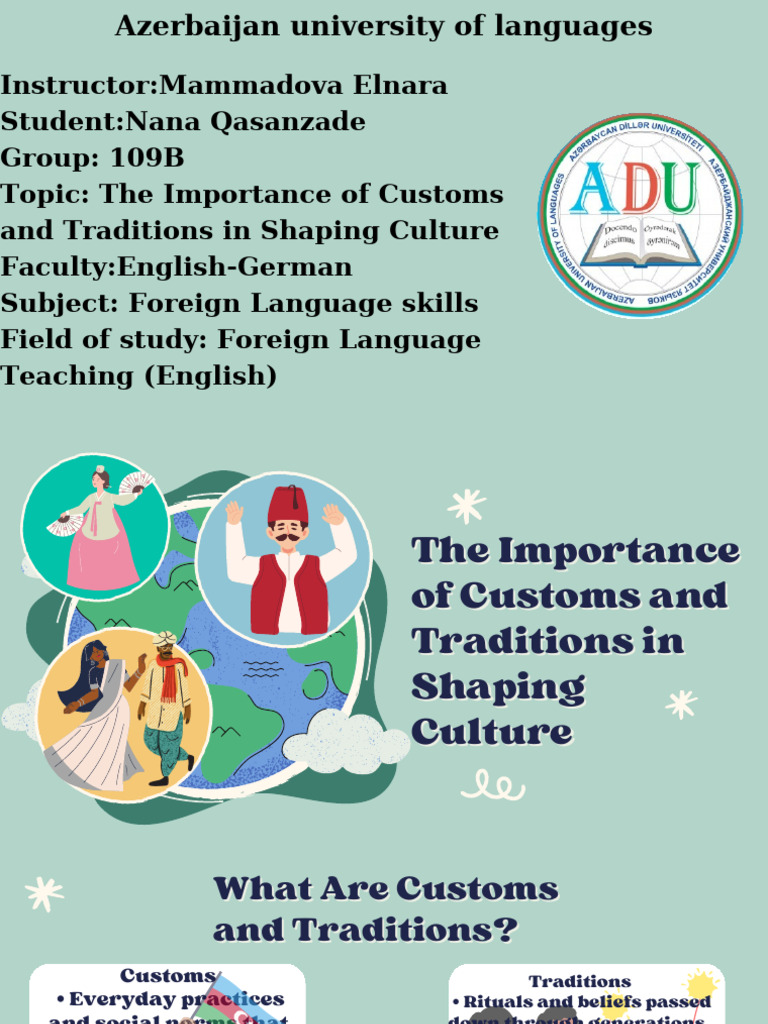 Customs and Traditions Shaping Culture | PDF | Traditions | Liberal ...