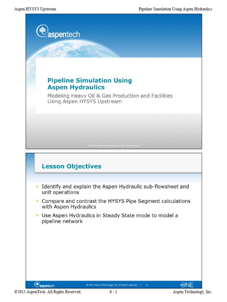 Aspen HYSYS Upstream Pipeline Simulation | PDF | Pipe (Fluid Conveyance ...