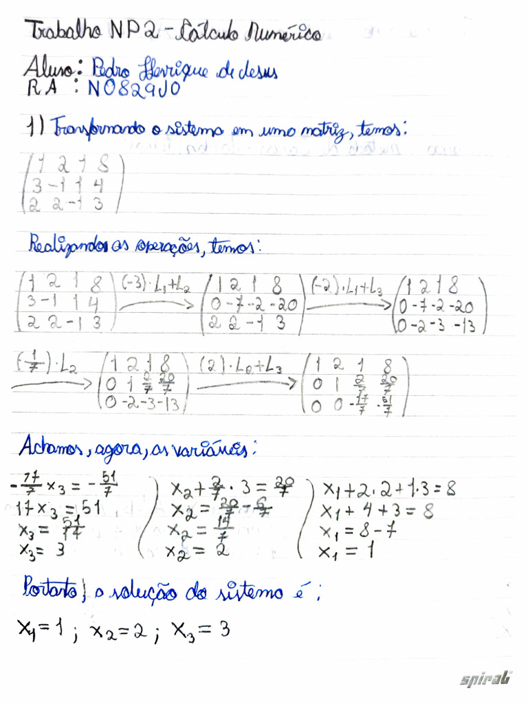 TrabalhoNP2-ListaDeExercícios | PDF