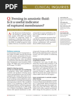 Fern Test Procedure for Amniotic Fluid | PDF | Childbirth