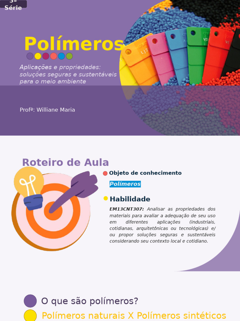 Aula 18 Polímeros 2024 2 Pdf Plástico Polímeros