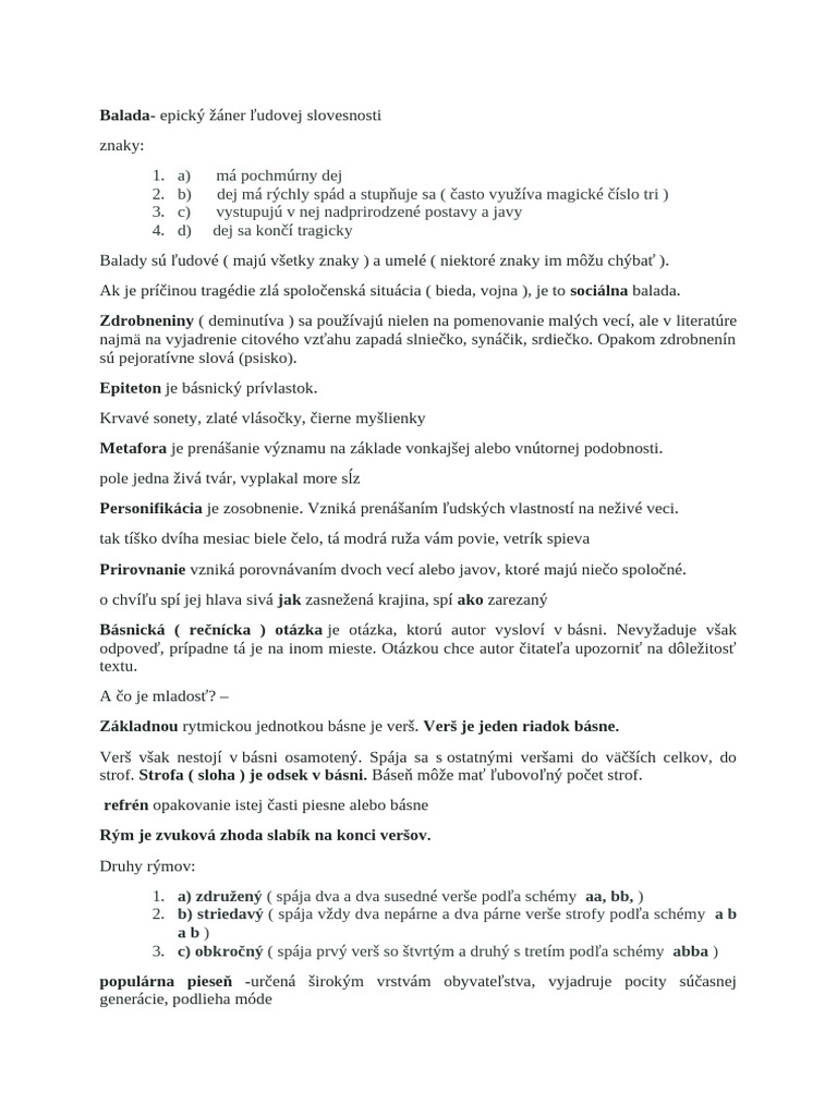 SJL Opakovanie | PDF